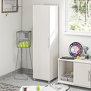 SystemBuild Camberly 60" Tall Storage Cabinet, Ivory Oak