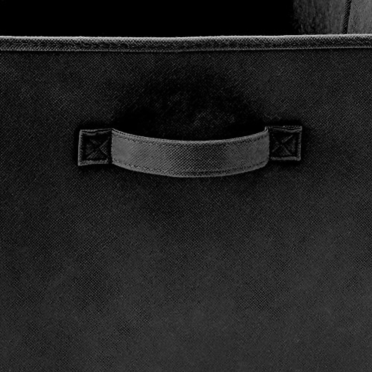 EZOWare Set of 4 Foldable Black Fabric Basket Bin, Collapsible Storage Cube Boxes for Nursery Toys (13 x 15 x 13 inches)