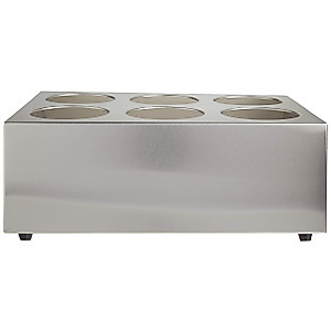 Winco 6 Hole Flatware Cylinder Holder, 2-Tier
