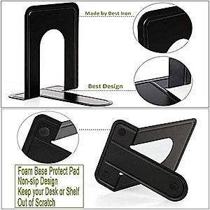 Bookends Heavy Duty Office Home Book End Thickening Library School Office Home Study Non-Slip Metal Bookends