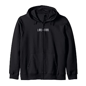LIFO > FIFO Accountant Controller CPA Bookkeeper Funny Cute Zip Hoodie