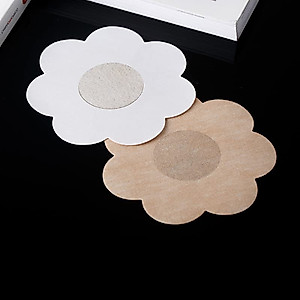 StrCloud Disposable Bra Pad Self-Adhesive Breast Covers 25 Pairs, Invisible Breathable Nipple Covers Breast Petals Breast Cover for Women and Men (Non-woven fabric) Beige