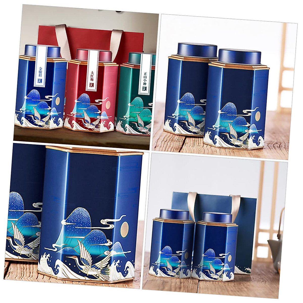 1pc Tea Tin Can Decorative Candles Storage Jars with Lids Tea Containers Chinese Tea Tins Condiment Containers Round Tea Tins Storage Storage Canister Decorative Tea Can Mini