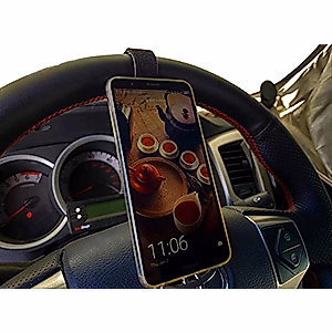 Magnetic Steering Wheel Phone Mount Fits Peloton and Spin Bikes by IQ Labs