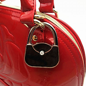 ROFLYER Handbag Shape Design Metal Foldable Purse Bag Hook Table Hanger,Set of 4