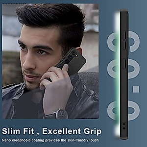 CASEJEEN for Samsung Galaxy S23 Case with 1 Pcs Tempered Glass Screen Protector and 1 Pcs Camera Lens Cover,PU Leather Rugged Shockproof Phone Cover,Black