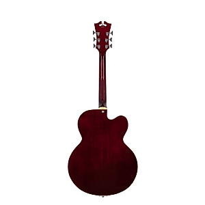 D'Angelico Premier EXL-1 Hollow-Body Lefty Electric Guitar w/ Stairstep Tailpiece - Trans Wine