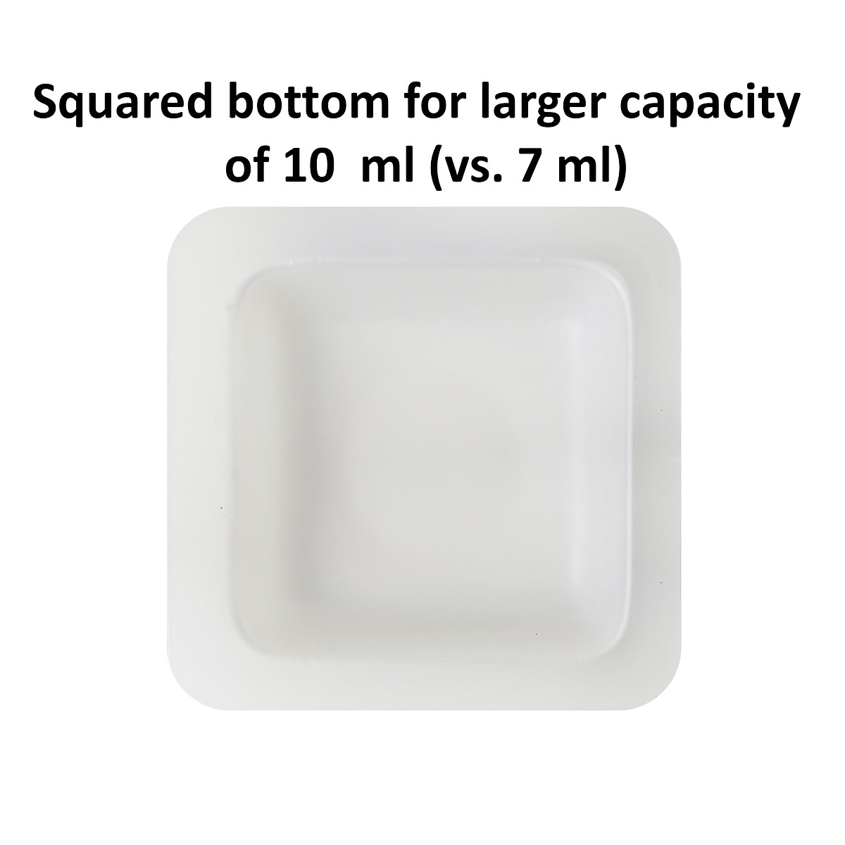 Small 1.7" Square Polystyrene Weigh Boats, Weighing Dishes, Weighing Boats, Anti-Static Disposable Tray, 10ml (160 pcs)