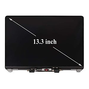 WARWOLFTEAM Replacement Full LCD Screen Complete Top Assembly Compatible with MacBook Pro 13" A2159 2019 EMC 3301 Silver
