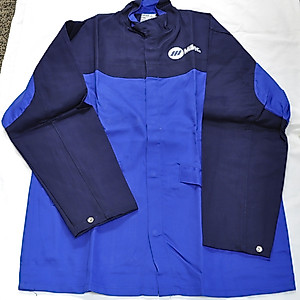 Welding Jacket, Royal/Nvy, Ctn INDURA, L