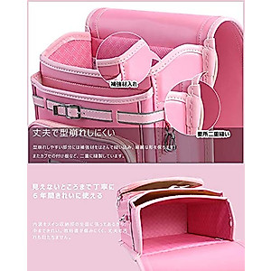 Ransel Randoseru Japanese schoolbag Backpacks Lightweight & Sturdy Japan Backpacks With One-touch Switch (RED)