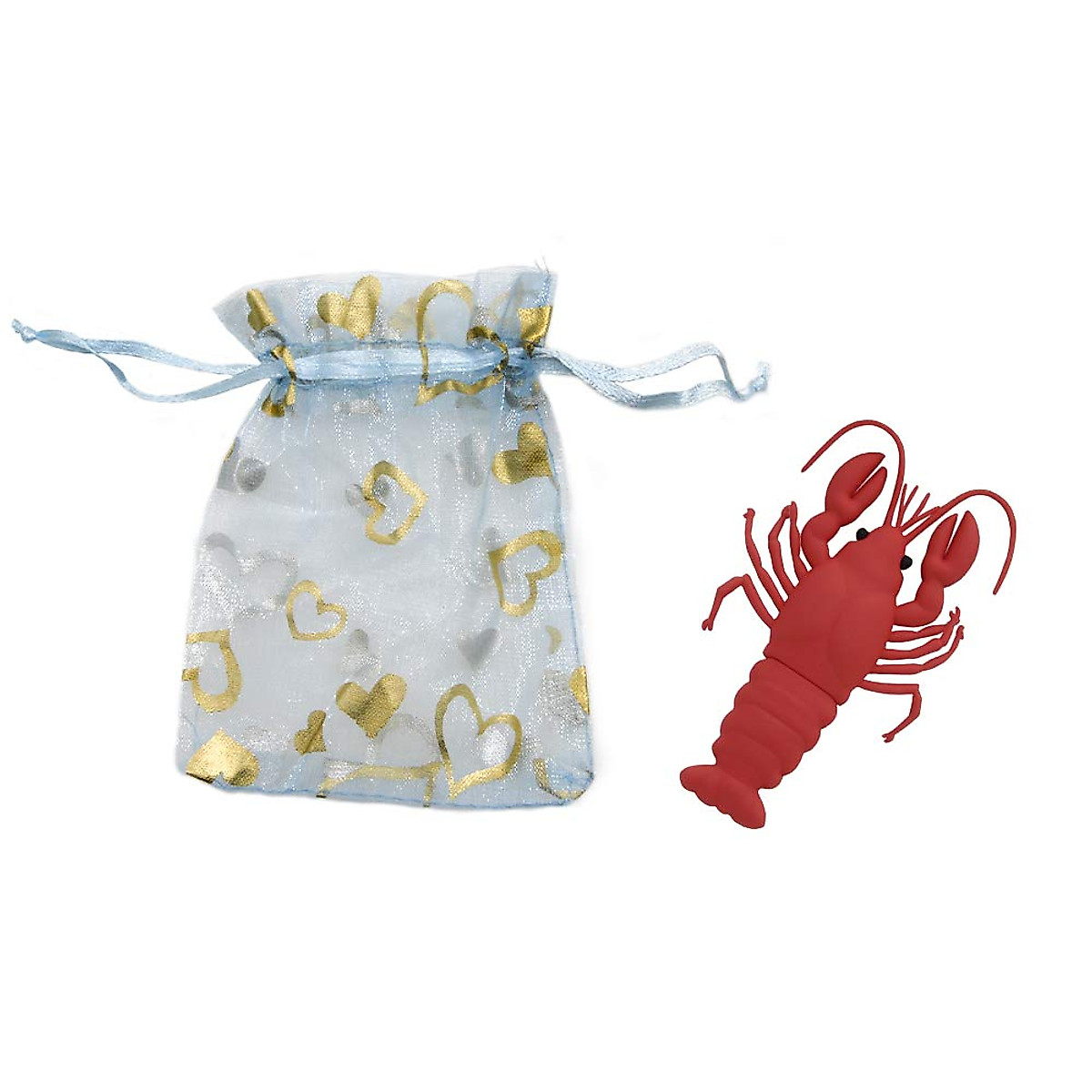 32GB USB 2.0 Flash Drive USB Memory Stick - Cartoon Thumb Drive Red Lobster Pen Drive - FEBNISCTE 3D Animal Shap Zip Drive