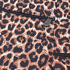 CLOUDMUSIC Shoulder Tote Bag For Women Fashion Multi-functional Bag Daily Shopping Travelling Sports Fitting Hiking(Leopard Spots)