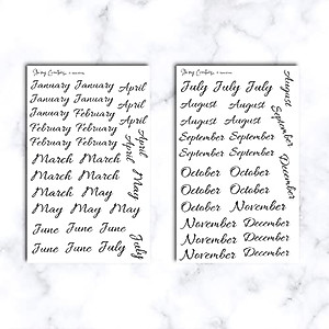 Essentials Calendar Planner and Journaling Stickers, Black and White Starter Kit for Journals and Planners, 12 Sheets, 1361 Stickers Per Pack