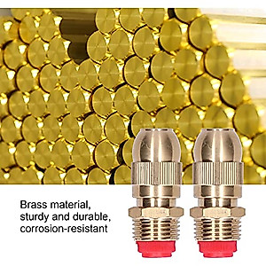Water Spray Head, Brass Adjustable 2Pcs Lawn Sprayer Nozzle for Gardens for Greenhouses