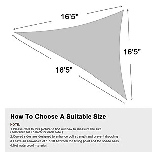 iCOVER Sun Shade Sail Canopy 16'5"x16'5"x16'5", 185GSM Fabric Permeable Pergolas Top Cover, for Outdoor Patio Lawn Garden Backyard Awning, Blue