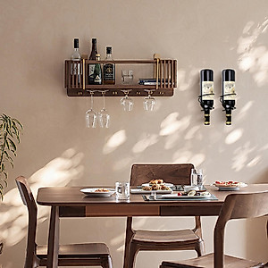 Mlijzard 2 Pcs Spiral Wine Bottle Holder,Metal Wall Mounted Wine Rack,Wine Bottle Display Holde for Wine/Beverages/Liquor Bottles Storage,Wall Wine Theme Decor