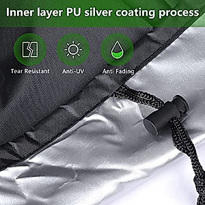 600D Patio Furniture Covers Rectangular Garden Patio Table and Chair Covers Large Outdoor Furniture Sofa Covers Waterproof Heavy Duty Fits up to 124W x 71D x 29H inches