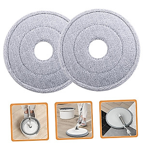Didiseaon 2pcs Replacement Mop Head Mop Heads Commercial Wash Mop Head Flat Mop Home Clearing Items Mop Head Round Cleaning Supplies Refill Mop Head Household Clean Cloth Fabric
