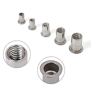 Stainless Steel Rivet Nuts Kit #8-32#10-24 1/4"-20 5/16"-18 3/8"-16 Threaded Insert Nutsert Rivnuts