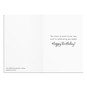 DaySpring - Celebrating You Birthday- King James Version- 4 Design Assortment with Scripture - 12 Geometric Botanical Boxed Cards & Envelopes (J5127)