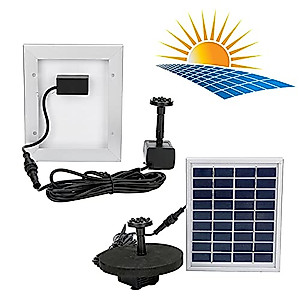 ZPSHYD Solar Fountain PUM, 9V 2.0W Solar Fountain Outdoor Landscape Floating Fountain Pump Kit for Pools Garden Decoration