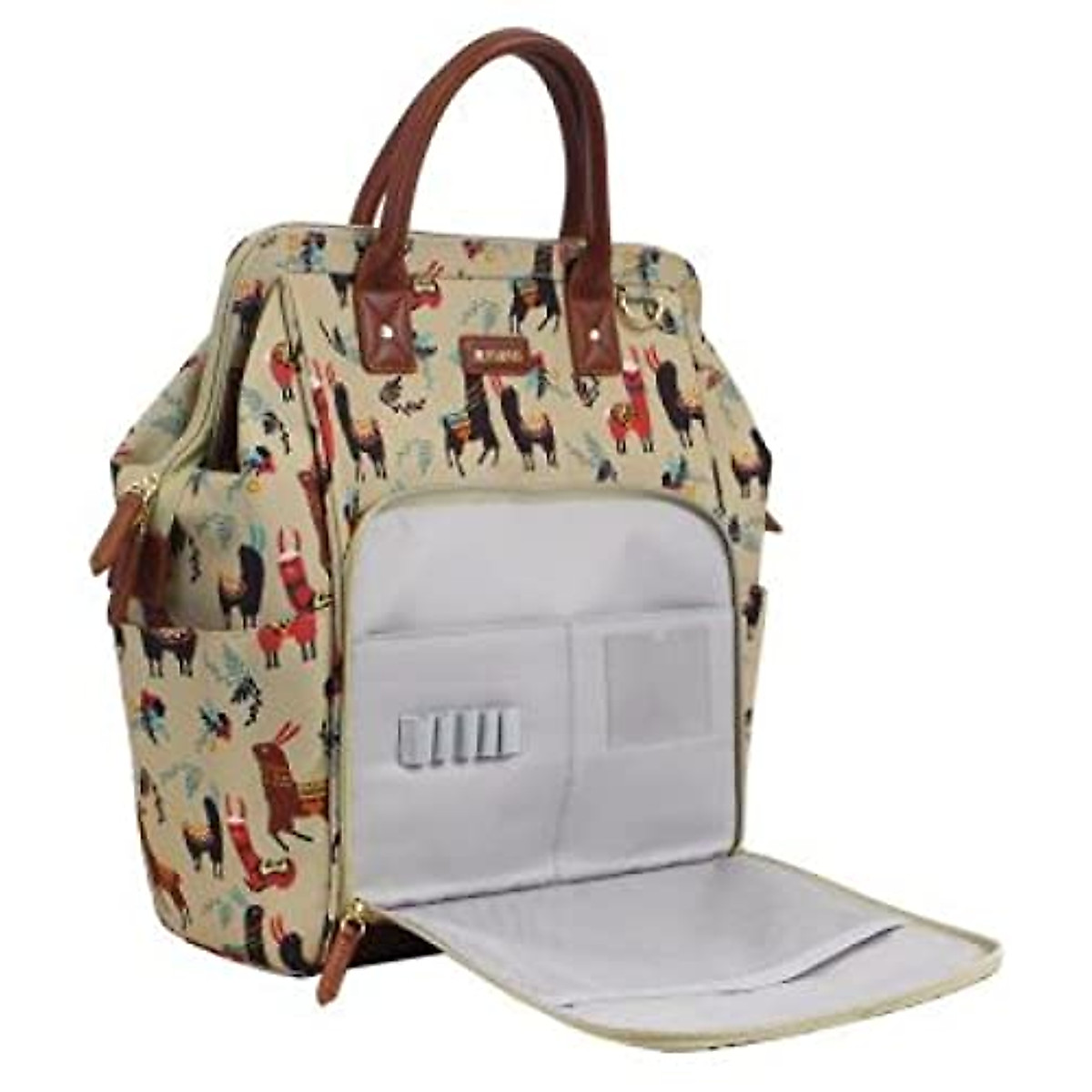 Maevn ReadyGO Water-Resistant Clinical Tote Backpack (Beige Llama)