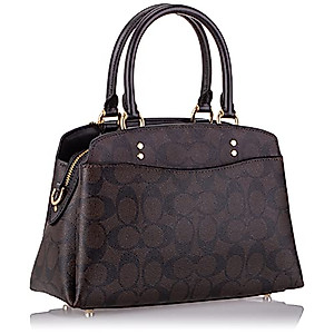 Coach Mini Lillie Carryall In Signature Canvas (Brown,black)