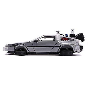 Jada 1:24 Diecast Back to The Future 2 Time Machine with Lights,Silver