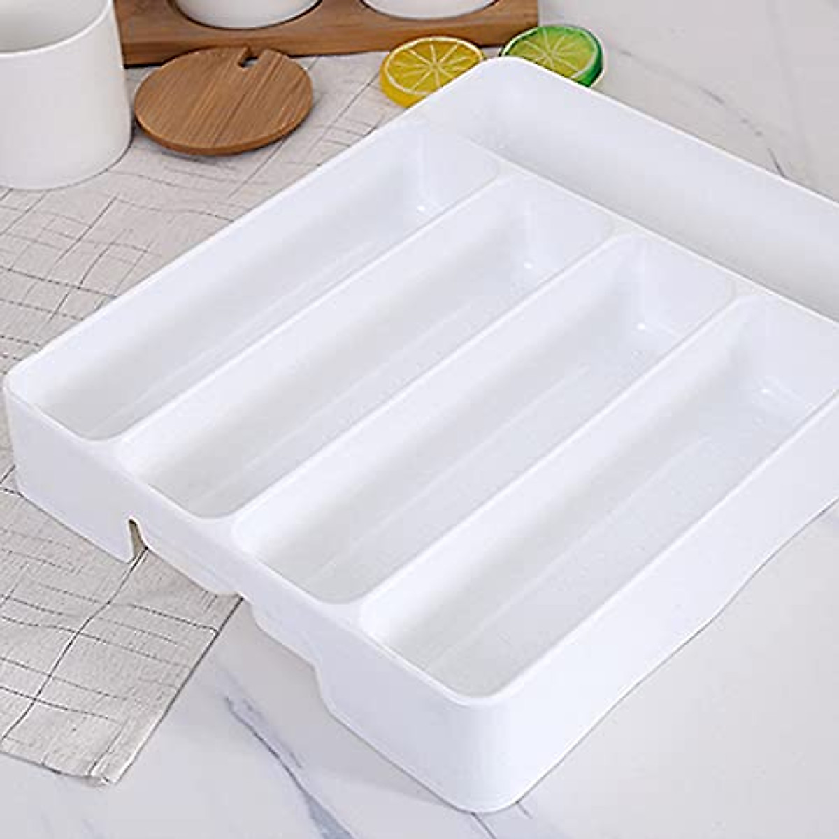 Ruzida Kitchen Tools Drawer Organizer Tray Spoon Forks Cutlery Separation Finishing Rack Storage Box