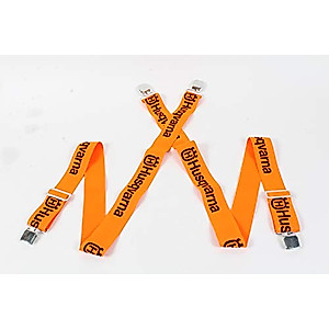 Husqvarna 596290301 OEM Orange Suspenders with Metal Clip