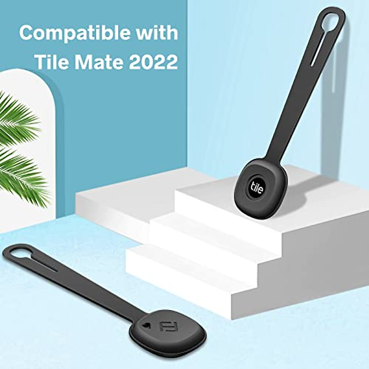 Fintie Soft Silicone Case for Tile Mate (2022), Lightweight Flexible Protective Skin Cover, Anti-Lost Scratch Resistant Holder Accessory for Tile Mate (2022) Finder Tracker - Black