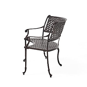 Christopher Knight Home Sebastian Outdoor Antique Cast Aluminum Sector Bench, Shiny Copper