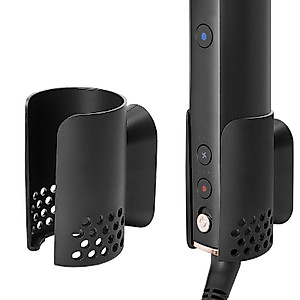 KEEPOW Hair Dryer Holder Wall Mount Compatible with Shark Flexstyle/Dyson Airwrap/Airstrait Styler, Hair Dryer Stand Hair Tool Organizer Hairdryer Storage Attachment Holder for Bathroom Hotel