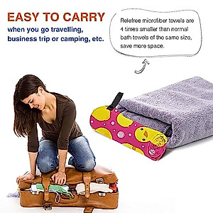 niBBuns Watermelon Print,Quick Dry Towel for Travel,Watermelons Slice in Watercolors,Camping Microfiber Towel Fast Drying and Lightweight Design for Hiking,Camping,Gym,Pink White,Vertical Pattern