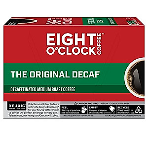 Eight O'Clock Cofee Original Decaf, Keurig Single Serve K-Cup Pods, 72 Count (6 Packs of 12)