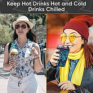 Baxendale Iced Coffee Sleeve for Cold Drink Cups - 2 Pack Neoprene Iced Coffee Sleeve Cup Sleeves for Cold Drinks, Reusable Compatible with Starbucks Dunkin - Large 32oz (Peach & Mint Textured)