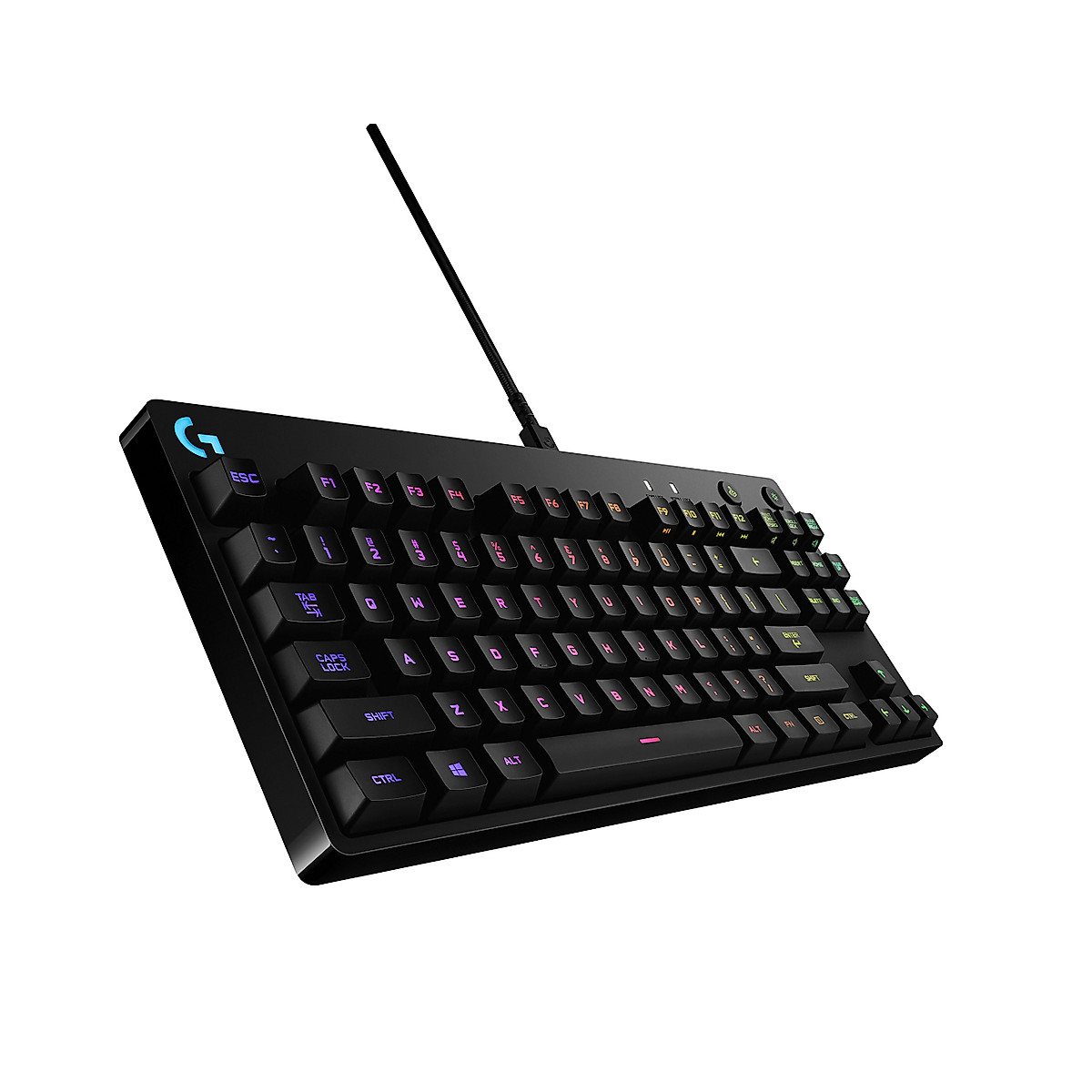 Logitech G Pro Mechanical Gaming Keyboard, 16.8 Million Colors RGB Backlit Keys, Ultra Portable Design, Detachable Micro USB Cable