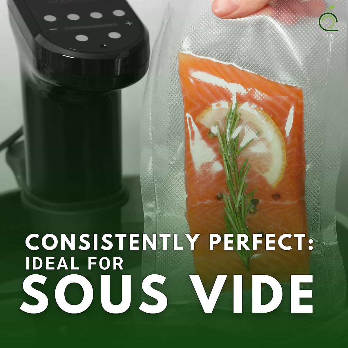 11"x50' FoodVacBags Vacuum Sealer Bags 2 Rolls - Embossed Commercial Grade - Make Your Own Size for Sous Vide or Food Storage - BPA-Free, Heavy-Duty, Meal Prep