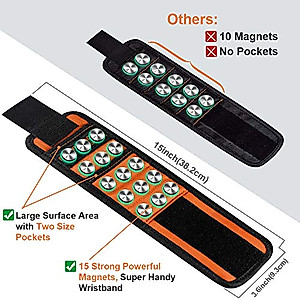 Gifts for Men Magnetic Wristband - Valentines Day Gifts for Him Husband Boyfriend Tool Belt for Holding Screws Cool Stuff Gadget Birthday Gifts for Men Who Have Everything Gift Ideas Women Carpenters