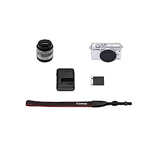 Canon EOS M200 EF-M 15-45mm is STM Kit (White) (Renewed)