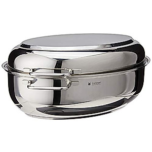 WMF Stainless Steel Deep Oval Roasting Pan, 16-1/4-Inch