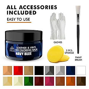 The Original Leather Recoloring Balm, Leather Color Restorer, Leather Scratch Remover, Leather Couch Scratch Repair, Leather Restorer for Couches, Leather Couch Paint, Leather Scratch Repair Navy Blue