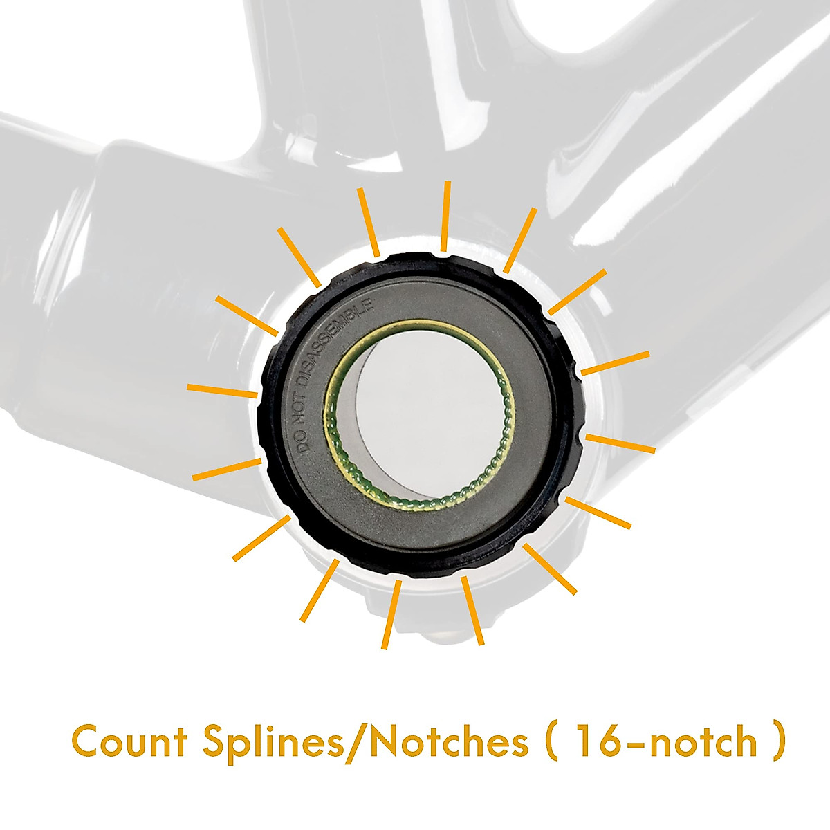 BIKEHAND Bike Bicycle 16-Notch 39mm External Bottom Bracket Install Removal Tool - compatible with Shimano XTR BB93, Dura-Ace BB9000, BB-R9100 & Other 16-Notch Bottom Bracket Cups