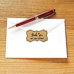 Thank You for Your Order Stickers,Thank You for Supporting My Small Business Stickers, 3 * 5cm, 250 Labels per Roll, for Holiday Present Labels Decor