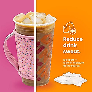 GoCuff Hot And Iced Coffee Cup Reusable Sleeves Neoprene Insulator with Handle for Cold And Hot Beverage Coozies For Soda, Latte, Tea Coffee Cups – Tired As Mother 2.0 (Medium)
