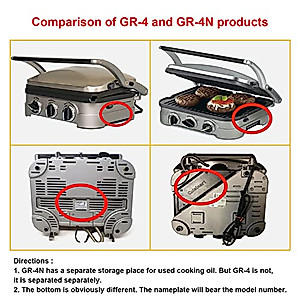 Waffle Plates Only for Cuisinart Griddler GR-4N, GR-5B, GR-6 and GRID-8N Series, Nonstick Coating Baking Waffle Plates by Gvode