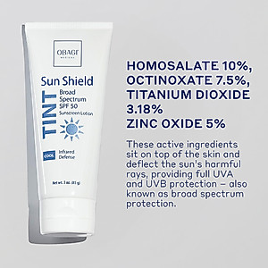Obagi Sun Shield Tinted Sunscreen – Broad Spectrum SPF 50 Protection from the Sun – Cool Tint – 3 oz