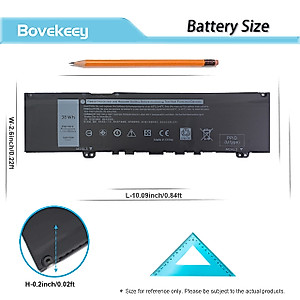Bovekeey F62G0 P83G Battery 11.4V 38Wh for Dell Inspiron 13 7370 7380 7386 7373 5370 7000 2-in-1 P87G, Vostro 13-5370-D1505G D1525S D1605S, RPJC3 39DY5 F62GO 039DY5 0RPJC3