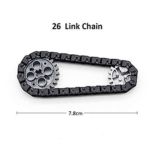 Building Blocks Parts Tank Track Wheels Treads Chain Links Motorcycle Car Accessories Toys for 6-12 Years Old Boys Girls Kids Gift (212 Pcs Tank Track)